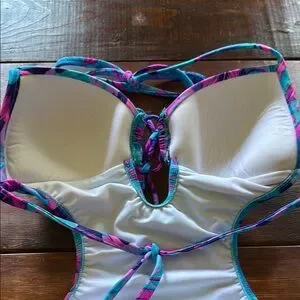 VENUS | Swim | Venus Pink And Blue One Piece Swimsuit With Cutout ...
